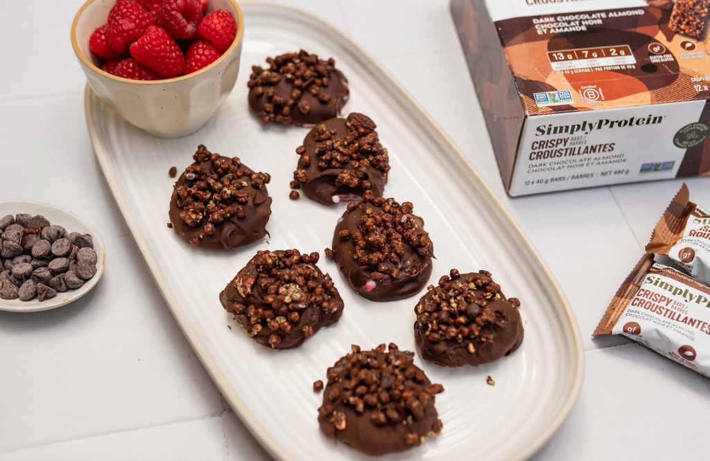 Frozen Raspberry Yogurt Clusters