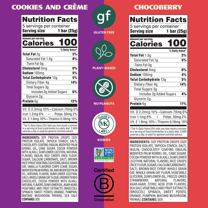 Dipped Bars - Chocoberry + Cookies & Crème Variety Pack – Simply Protein-US